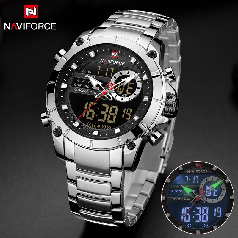 NAVIFORCE Men Watch Top Luxury Brand Quartz Male Clock Design Sport ...