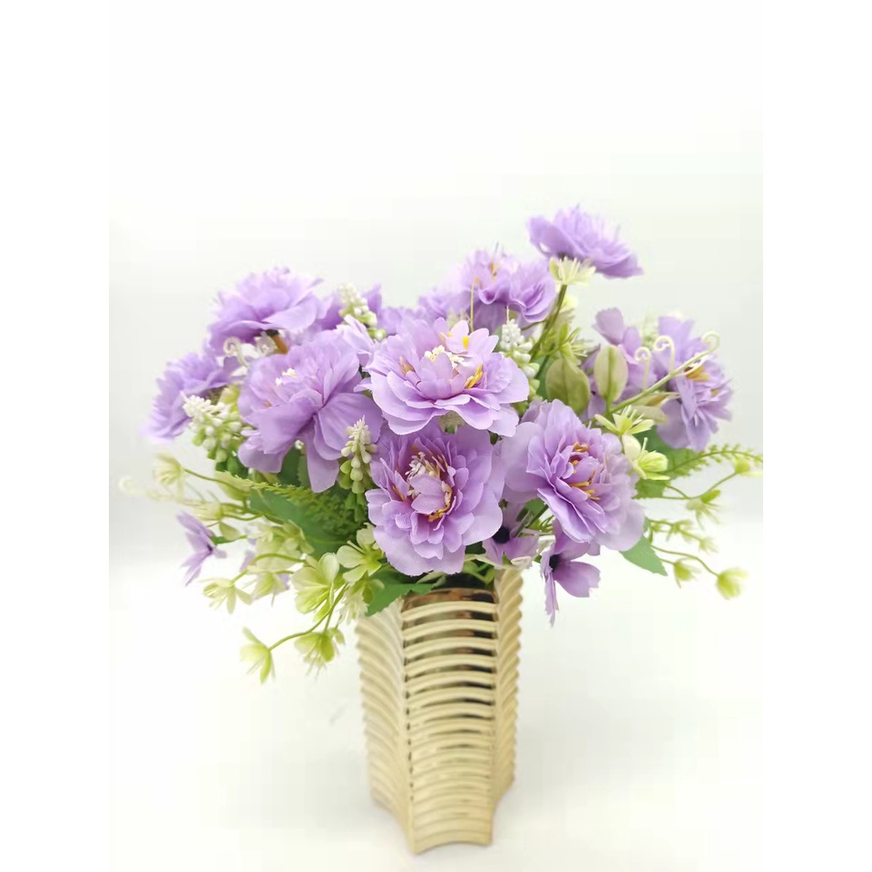 Flores Campestres Artificial Buque Com 4 Flores Grandes e 6 Flores ...