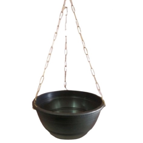 vaso para rabo de macaco, preto 25cm, 3,5 litros com corrente 45cm ...