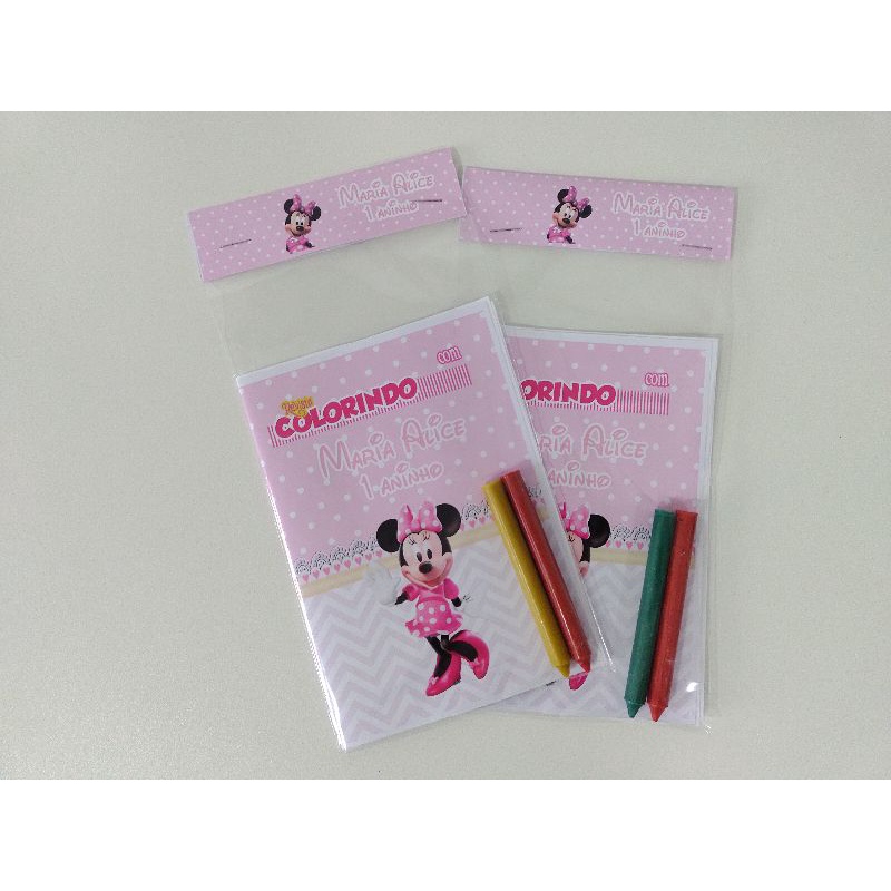 Mini livrinhos de pintar/colorir - Minnie Rosa | Shopee Brasil