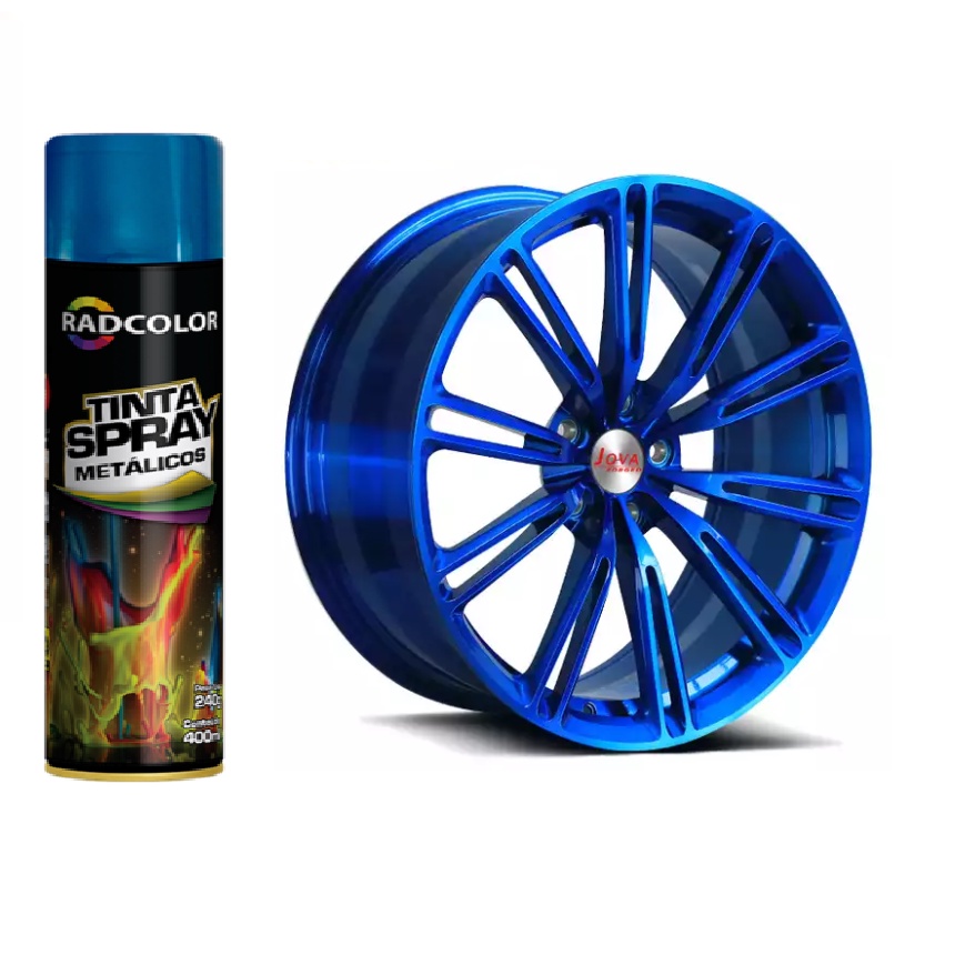 Tinta Spray para Uso Geral e Automotivo AZUL METÁLICO 400ml 240gr ...