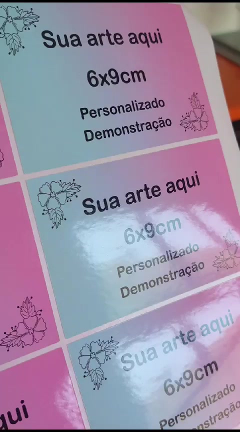Adesivos personalizados tamanho 6x9cm retangular | Shopee Brasil
