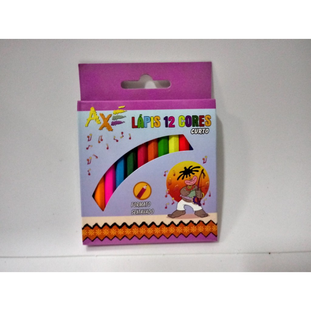 LAPIS DE COR AXE 12 CORES PEQUENO | Shopee Brasil
