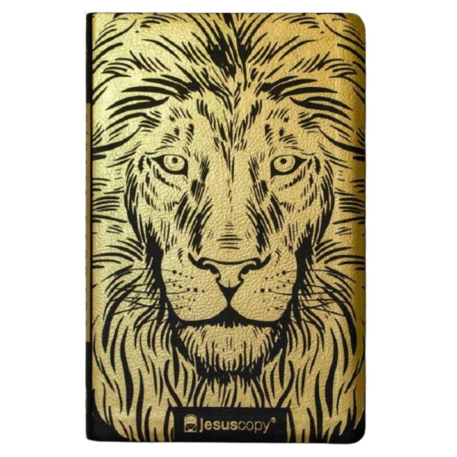 Bíblia Sagrada Leão Luxo Capa Flexível Dourado | Jesuscopy Cristã ...