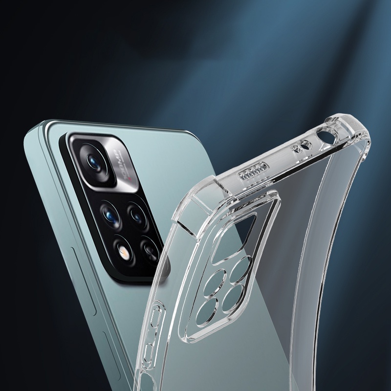 Capinha Redmi Note 11 Pro Plus Capa transparente anti-queda de silicone à prova de choque TPU ...