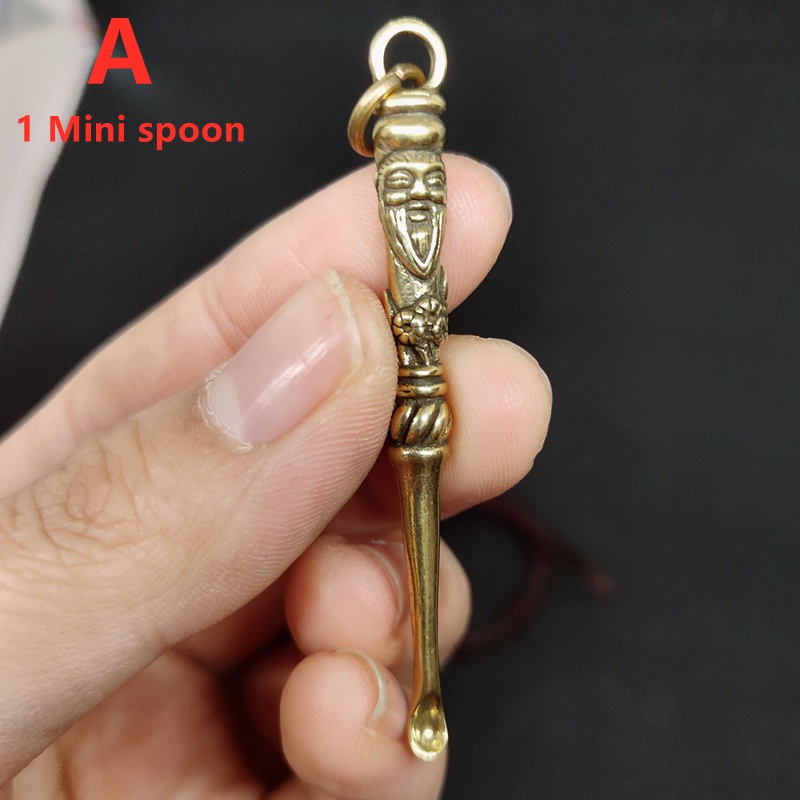 Colar Mini Colher De Latão Para Medicine Tirador De Pó De Tabaco/Micro ...