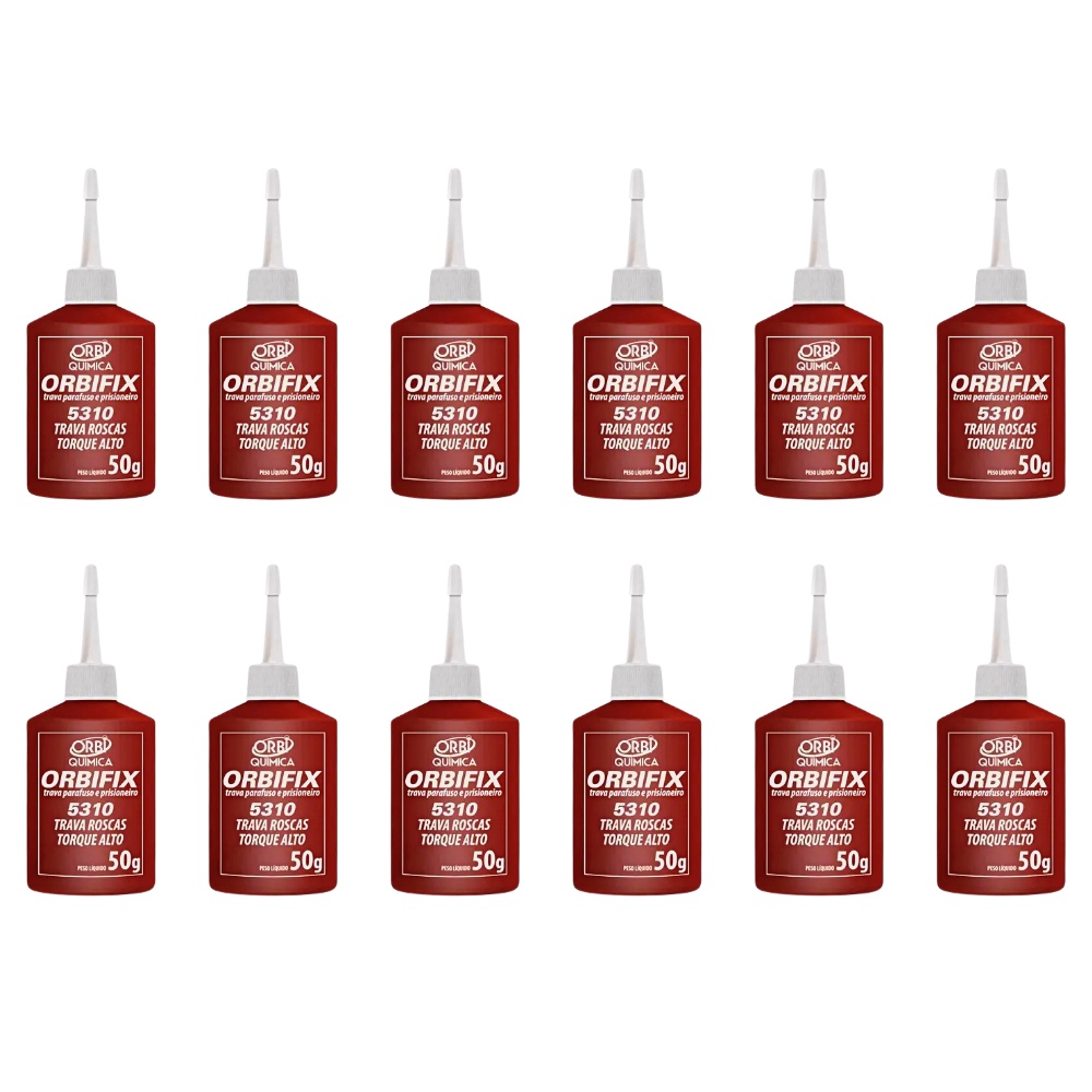 Trava Rosca Parafuso Torque Alto Vermelho 5310 Orbifix 50g com 12 Unid ...