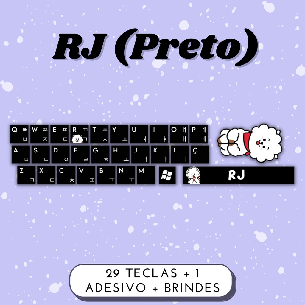 BT21 Teclado Coreano - Adesivo (16 NOVOS MODELOS DISPONÍVEIS!) | Shopee ...