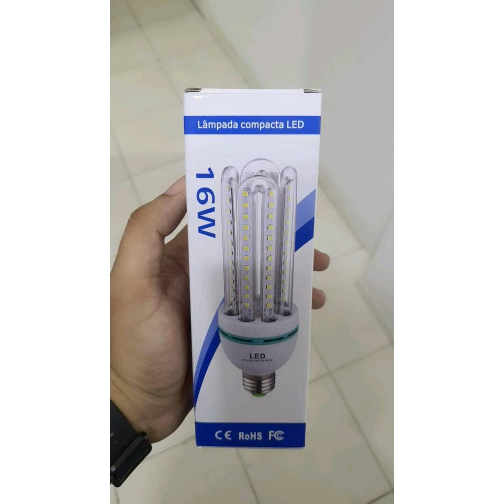 Lâmpada LED Milho Espiga 16W 3u E27 Bivolt Branco Frio 18cm | Shopee Brasil