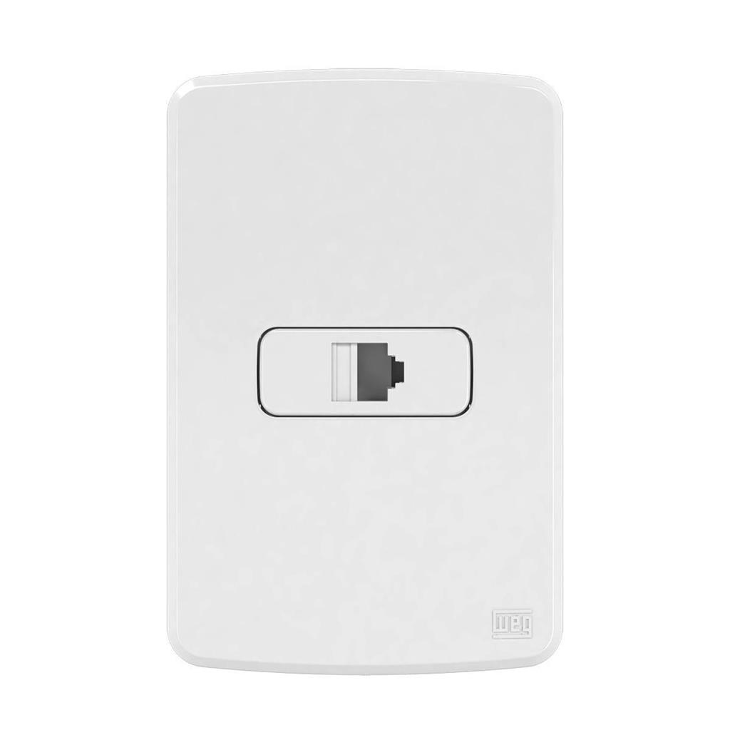 Conjunto Tomada Rede Keystone Rj45 Cat5E 4X2 Branco Compose | Shopee Brasil