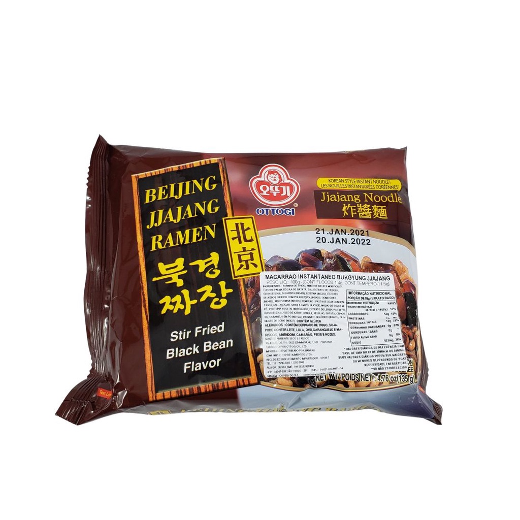 Lamen Coreano Ottogi Beijing Jjajang Ramen 135g | Shopee Brasil