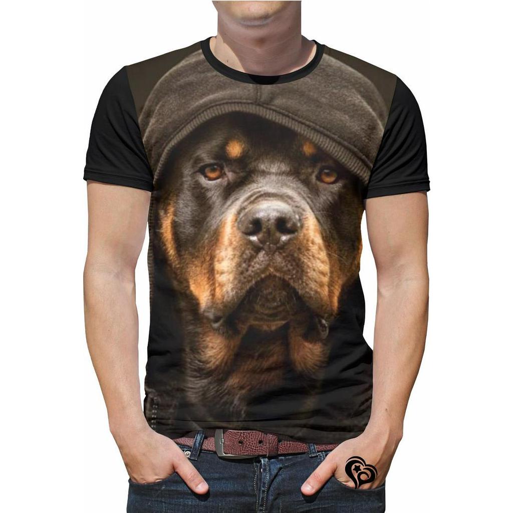 CAMISETA ROTTWEILER cachorro Masculina Blusa CM | Shopee Brasil
