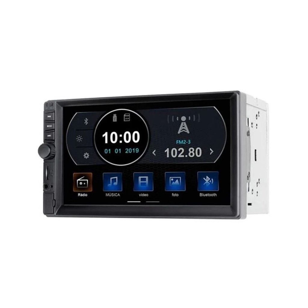 Central Multimídia Evolve TV MP5 TV Digital 7" 4X45W BT/USB/AUX/Mirror Link Android e IOS ...