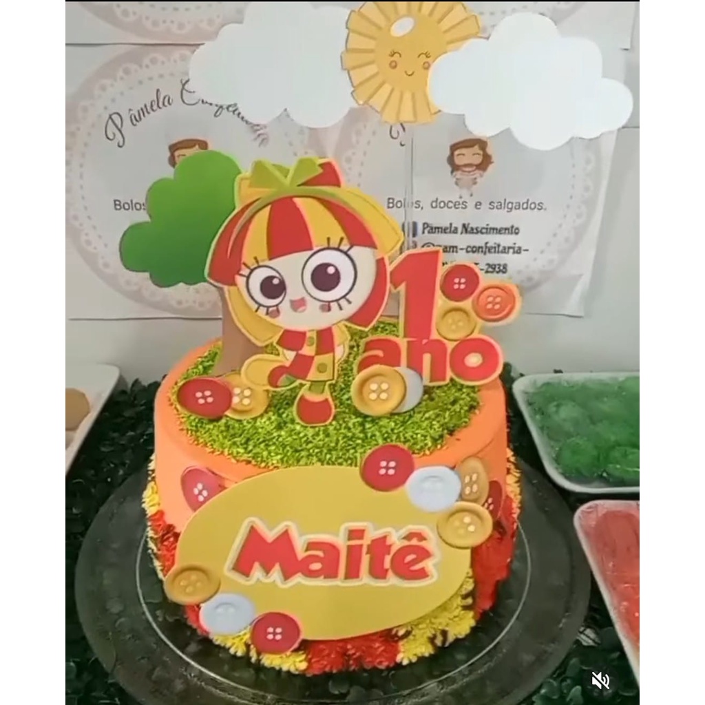 Topo de Bolo Tema Emilia | Shopee Brasil