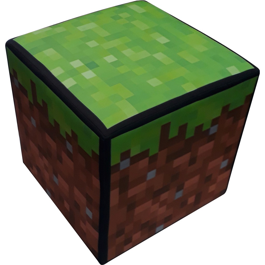 Puff Puf Pufe Quadrado Minecraft Decoração Gamer Presente Geek Para Sua ...