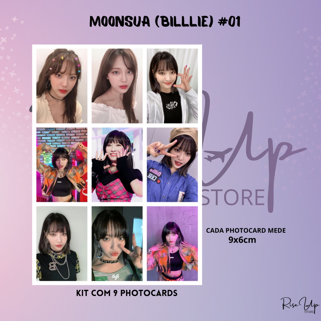 Kit 9 photocards MOONSUA Billlie #01 KPOP FANMADE | Shopee Brasil