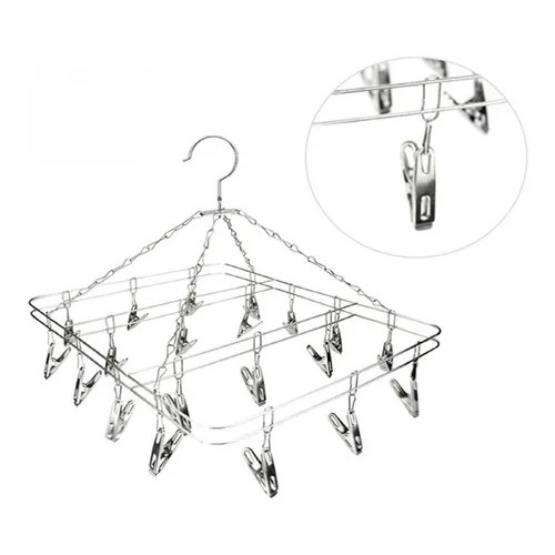 Varal para peças Intimas - Mini Varal de Inox com 20 Prendedores ...