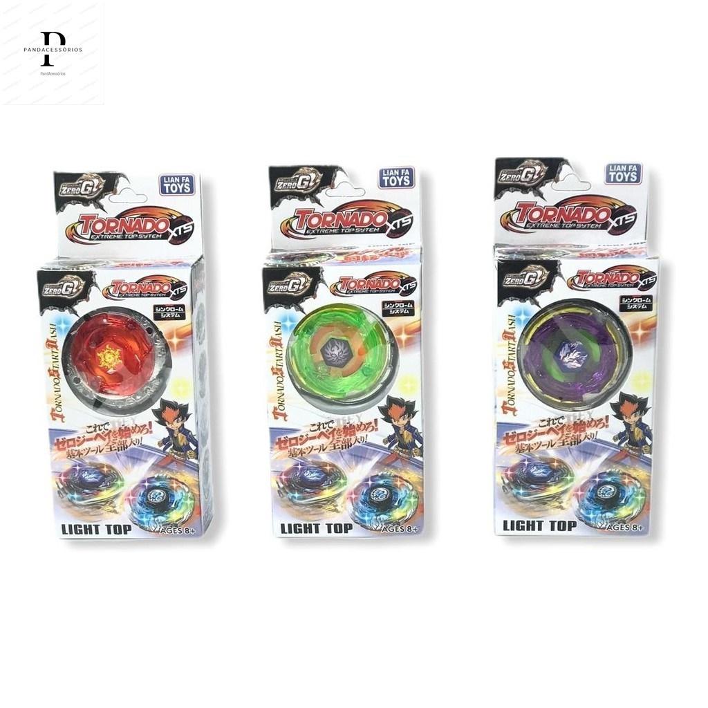 Beyblades Led Tornado Metal Lançadores Beyblade Pião Brincadeira ...