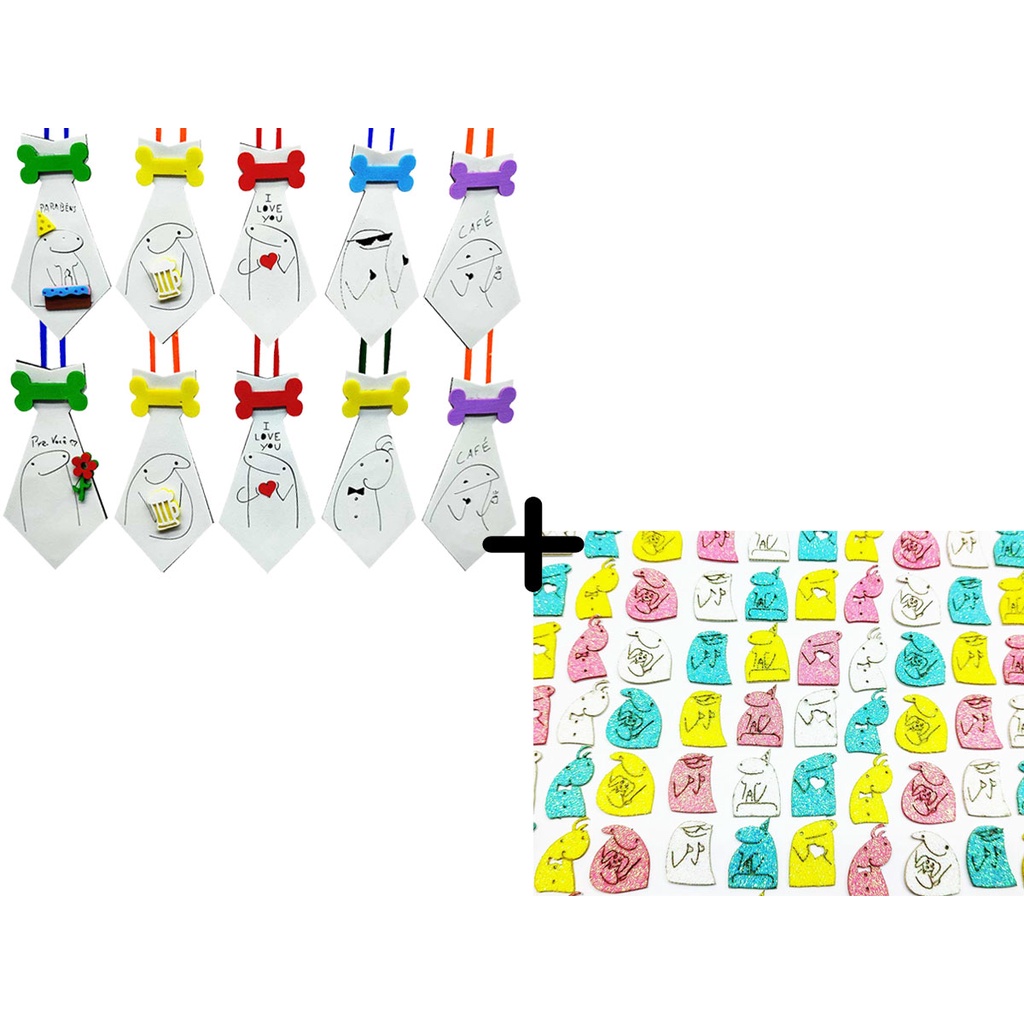 combo macho femea flork gravata adesivo pet cao gato 150 und | Shopee ...