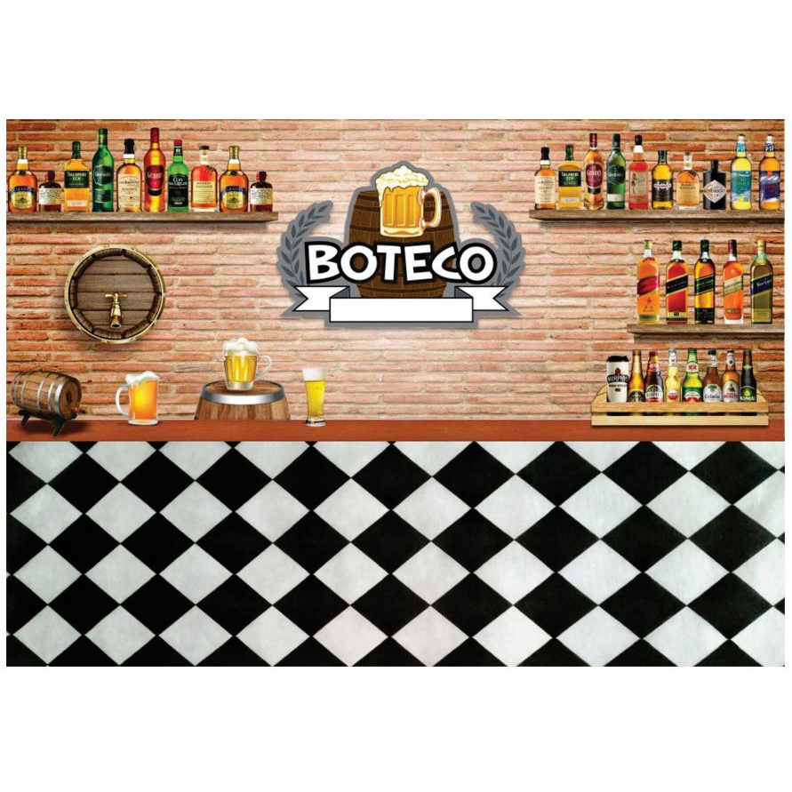 Painel em lona tema Boteco Personalizado (2) | Shopee Brasil