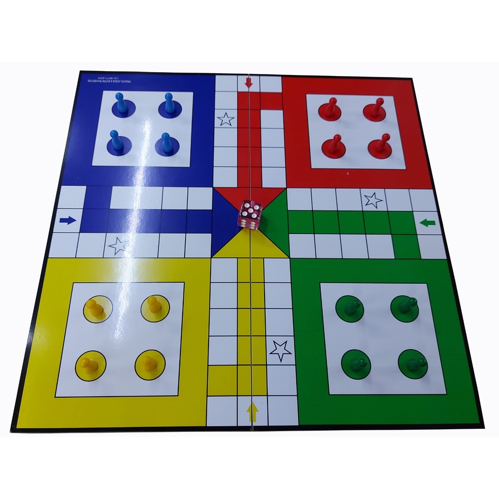 Ludo Tabuleiro Estojo Gigante Tam 50 X 50 Centímetros Com Pinos E Dados ...