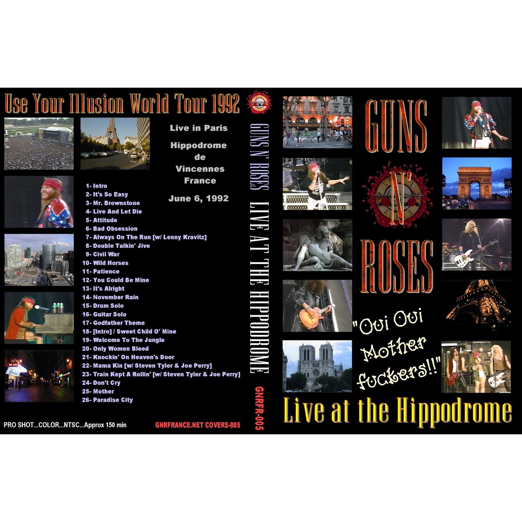 Guns N Roses - Dvd Live Paris 1992 (2 Dvds) | Shopee Brasil