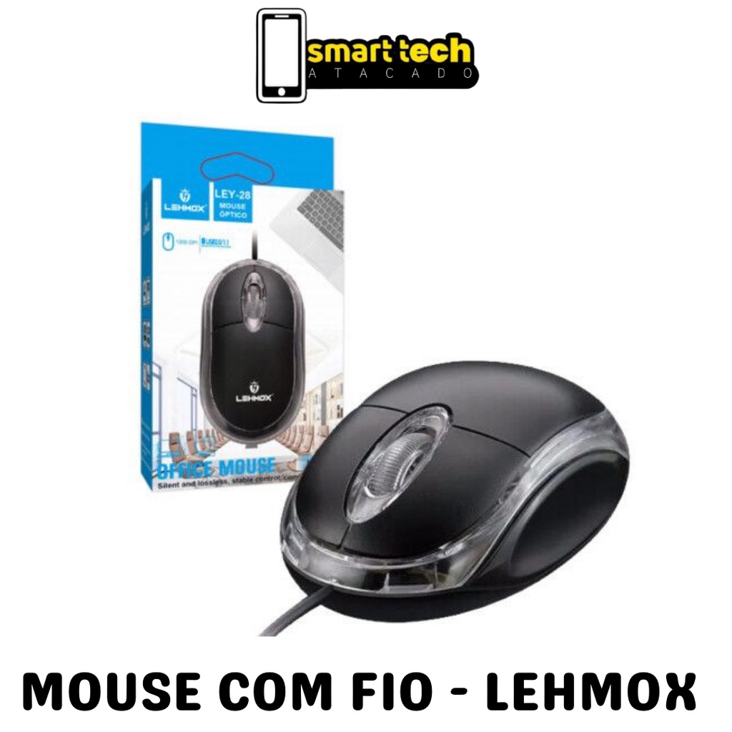 Mouse Com Fio - Lehmox | Shopee Brasil