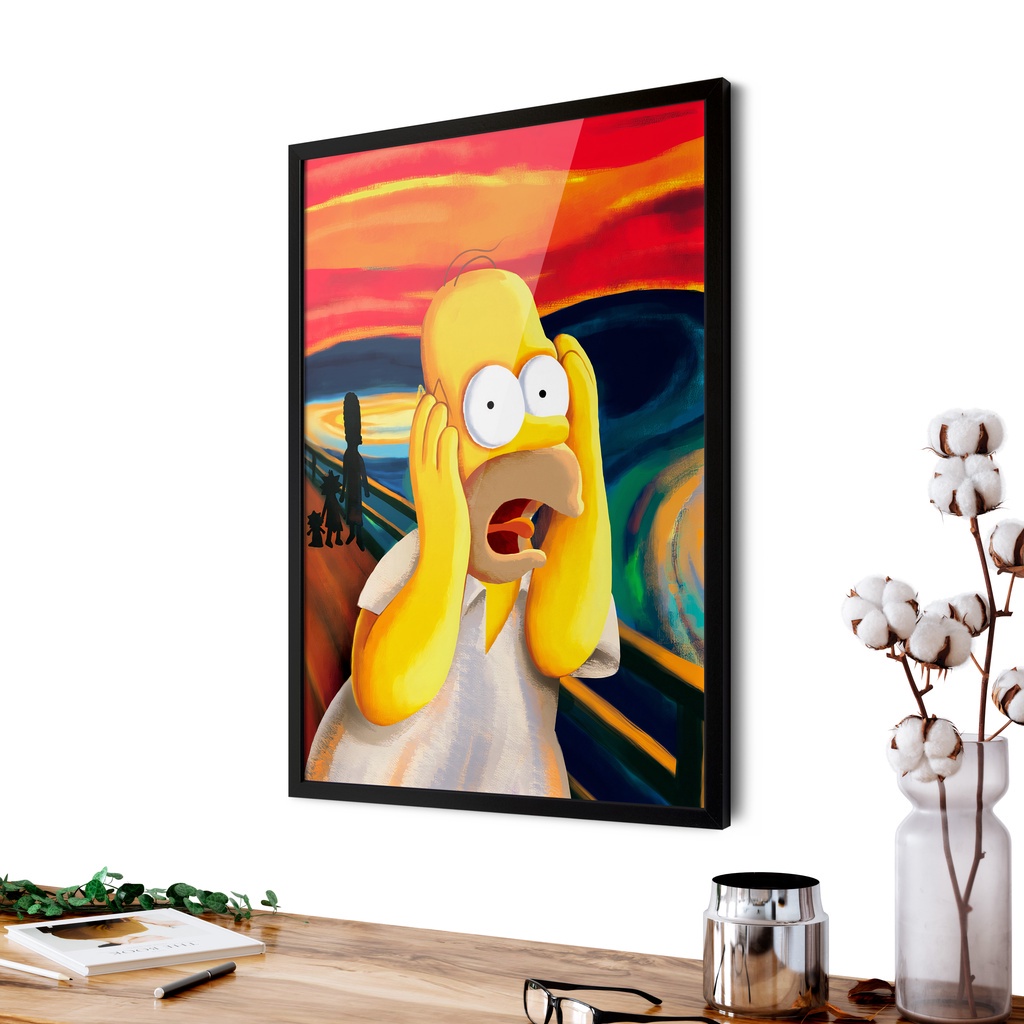 Quadro O Grito Homer Simpson Releitura Edvard Munch Vidro | Shopee Brasil Quadro O Grito Homer Simpson Releitura Edvard Munch Vidro | Shopee Brasil