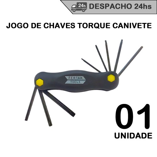 Canivete De Chaves Torque com 8 Peças - Fertak | Shopee Brasil