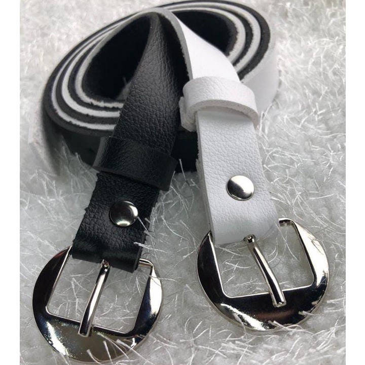 Kit Cinto Feminino Fino 2 Peças Fivela Prata Lançamento - Brenda ...