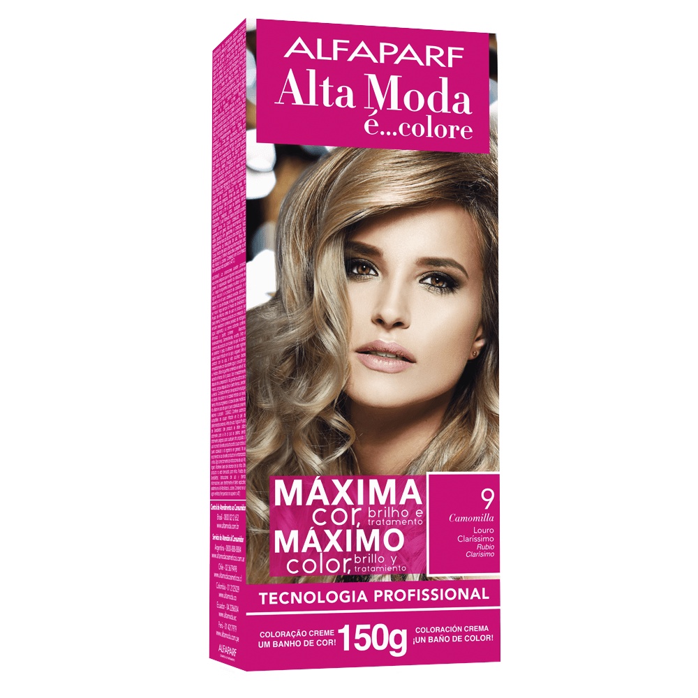 Tinta Cabelo Alfaparf Coloração Tintura Alta Moda 9.0 Louro Clarissimo ...