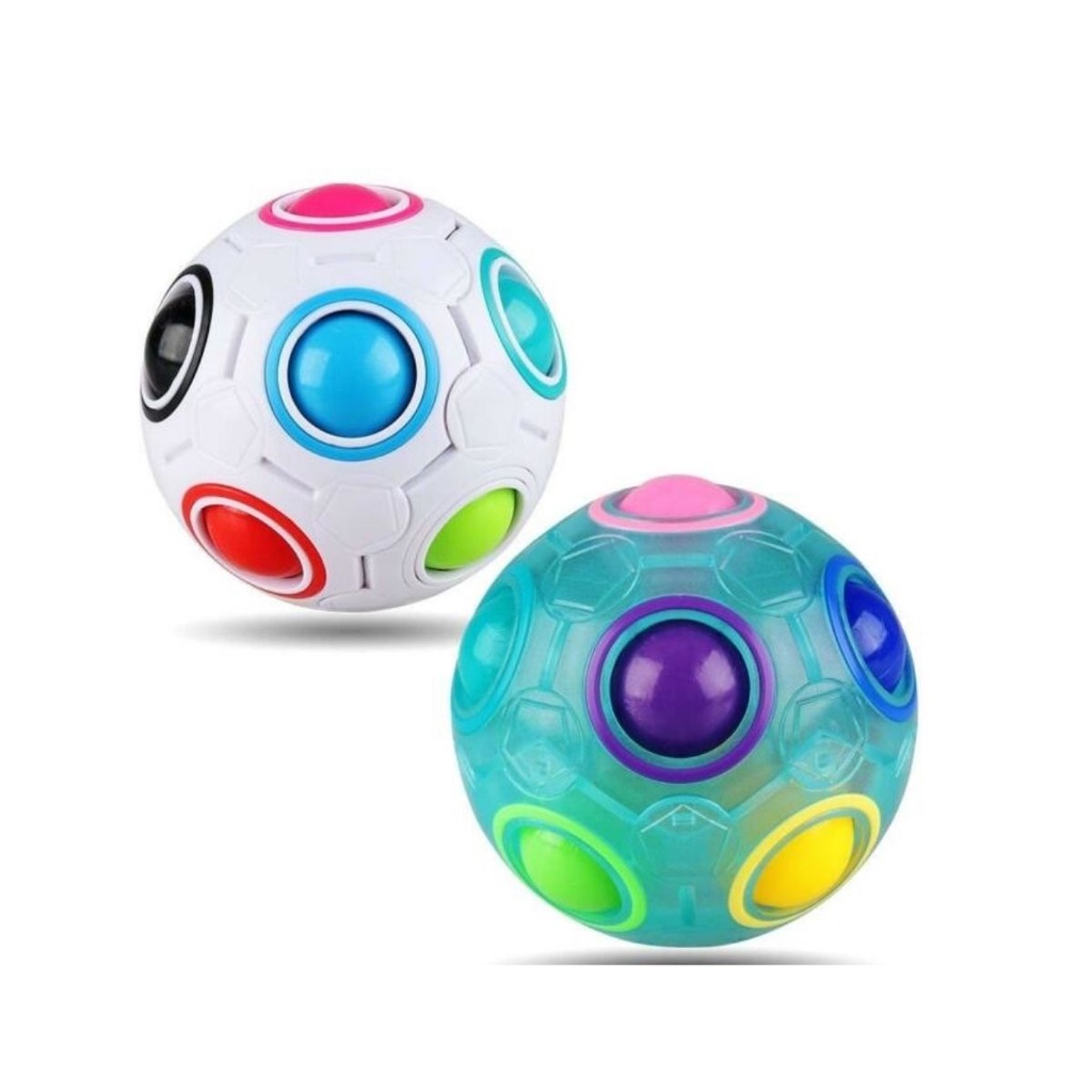 Fidget Toy Cubo Mágico Bola Puzzle Raibow Ball Sensorial Toy | Shopee ...