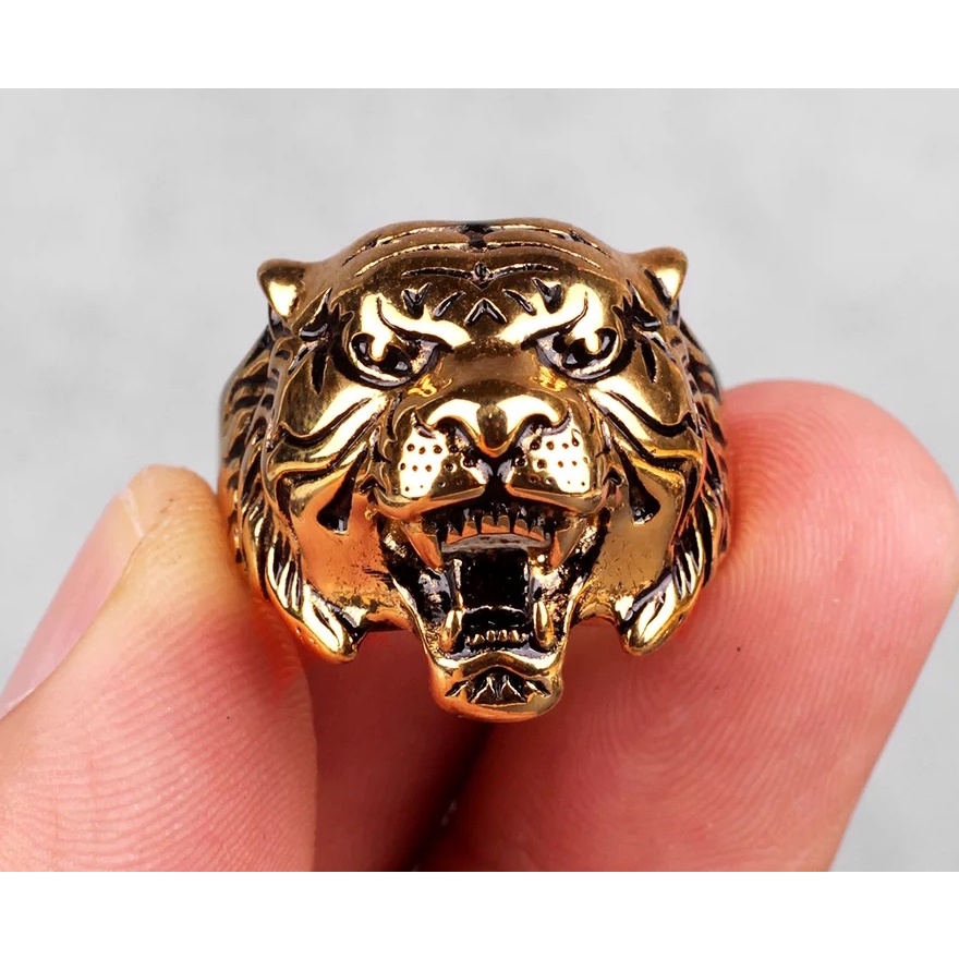 Anel Aço Inox Tigre Animal | Shopee Brasil