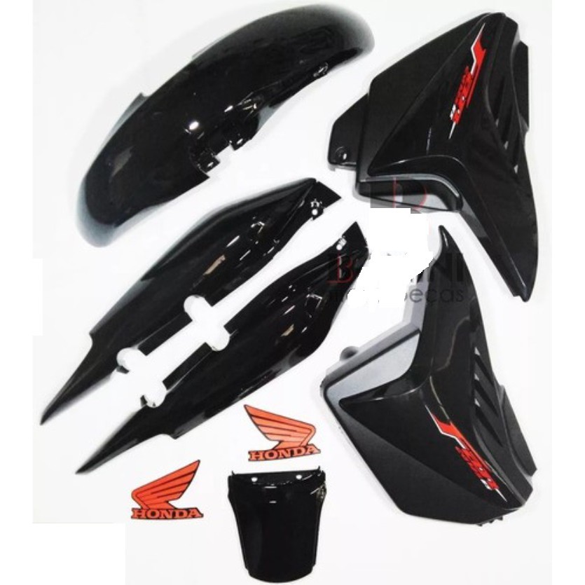 Kit Carenagem Cg 125 Fan Ks 2009 2010 2011 2012 Preta Com Adesivo ... Kit Carenagem Cg 125 Fan Ks 2009 2010 2011 2012 Preta Com Adesivo ...