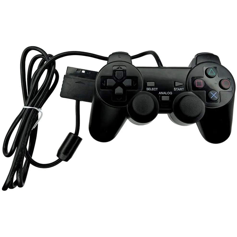 Controle Joystick Playstation 2 Usb Preto Analógico Ps2 PC Computador ...