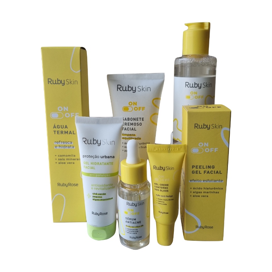 Linha Facial On Off Ruby Skin Ruby Rose Kit C/7 UND | Shopee Brasil
