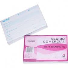 Bloco de RECIBO Comercial 1 Via Sem Canhoto C/ 50 FOLHAS | Shopee Brasil