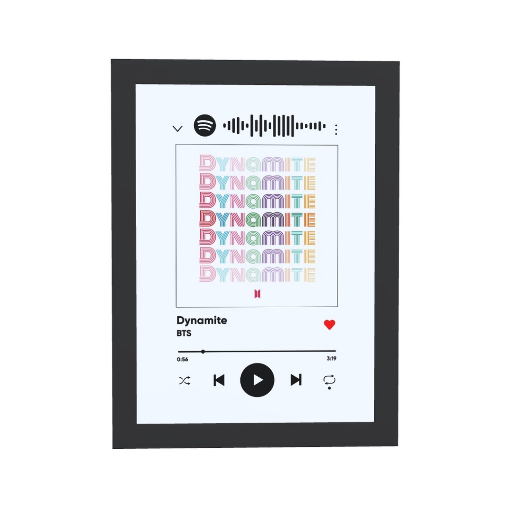 Quadro Spotify Interativo Personalizado - Dynamite BTS | Shopee Brasil