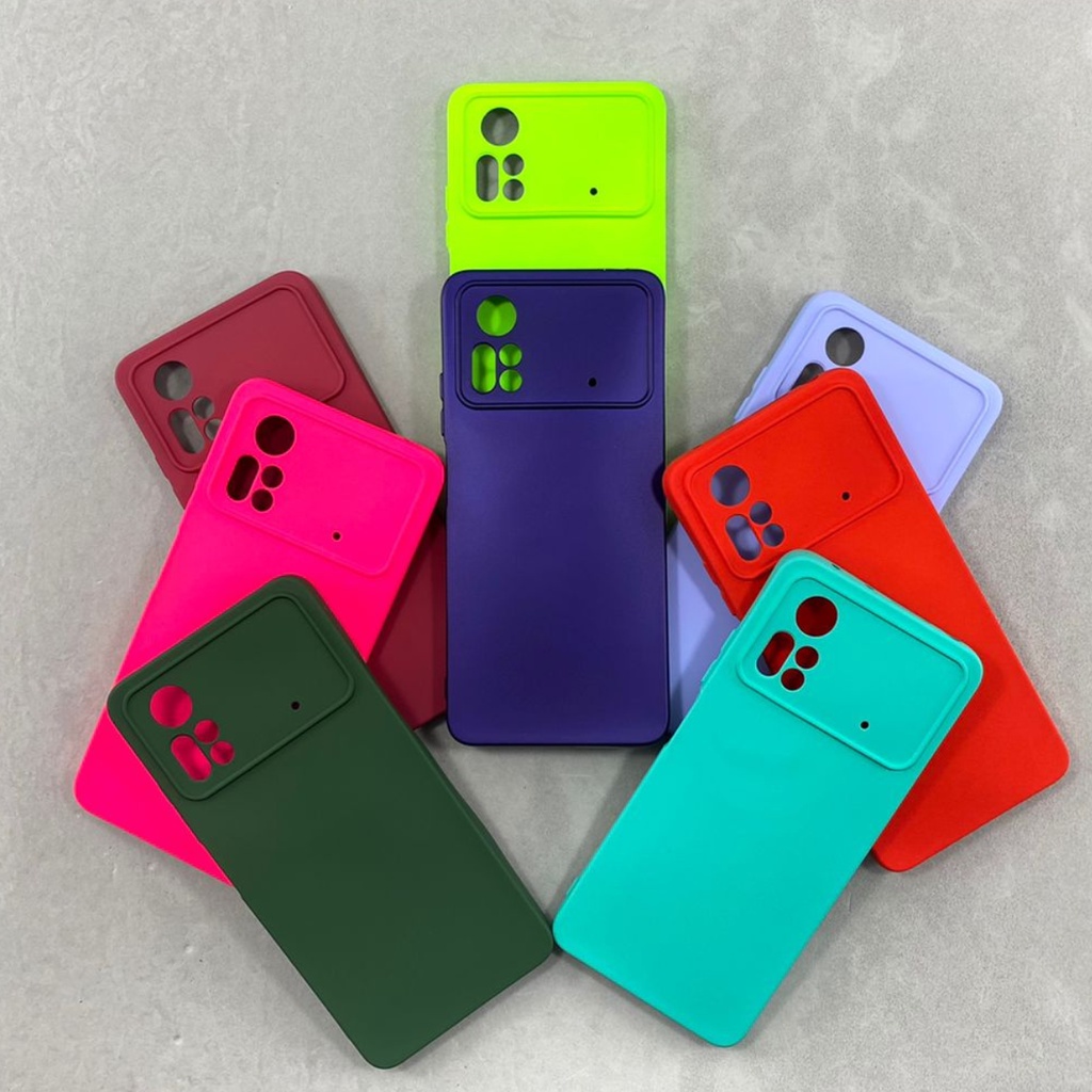 Capa Xiaomi Poco X4 Pro 5G Silicone Aveludada Protege Câmera Colorida Capinha Anti Impacto ...