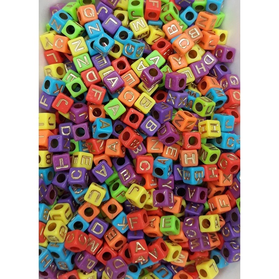 Letrinhas quadradas coloridas Alfabeto Revisado | Shopee Brasil