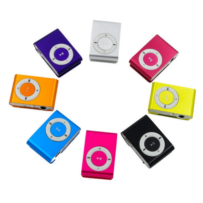 MP3 Player com Presilha de Metal Portátil em 5 Cores / Reprodutor de ...