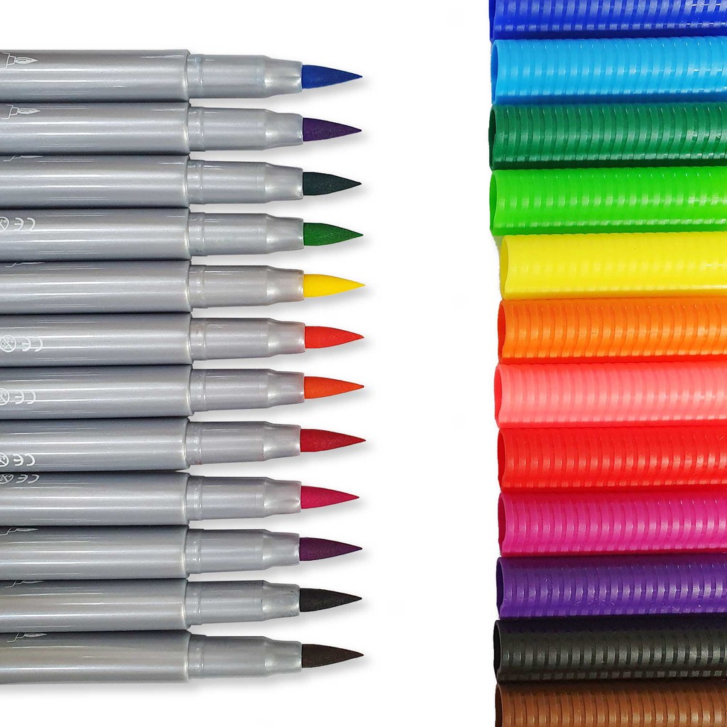 Brush Pen Caneta Pincel para Lettering Super Brush moLin Kit com 12 ...