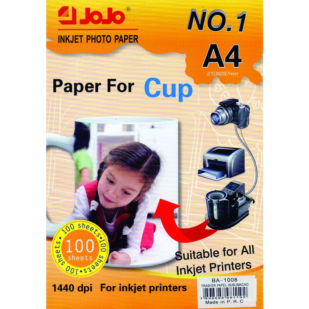 Papel Sublimatico JOJO 100g Tamanho A4 c/ 100 Folhas Fundo Verde Bebe | Shopee Brasil