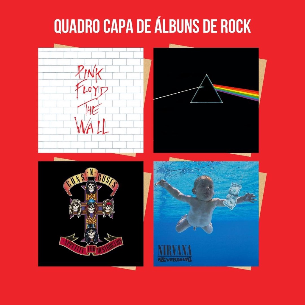 Quadro - Capa de Álbum de Rock (ESCOLHA O SEU ÁLBUM FAVORITO) | Shopee ...