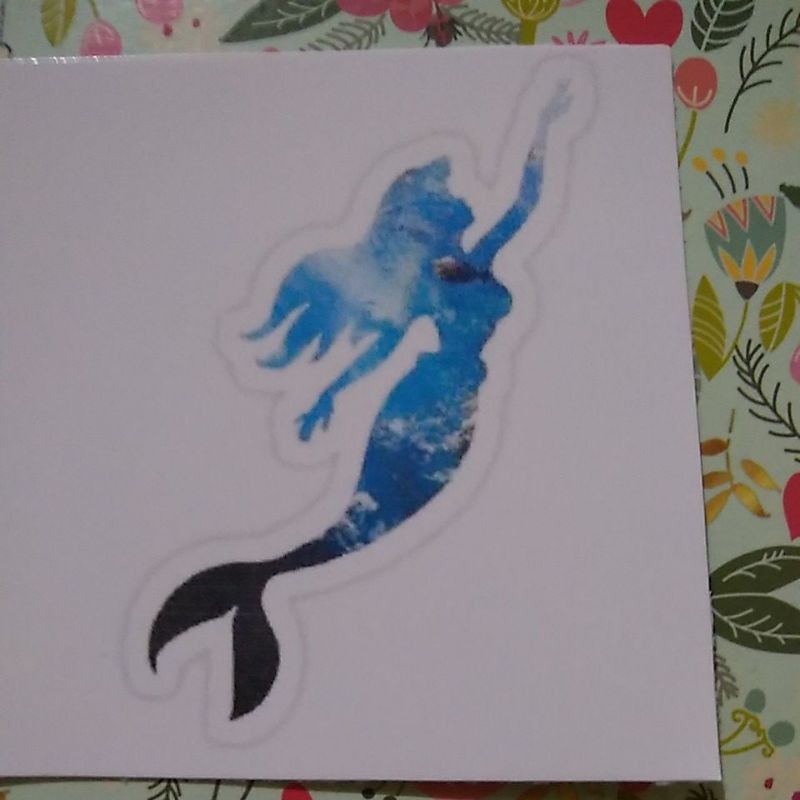 Adesivo/Sticker conto de fadas, a pequena sereia, silhueta da Ariel ...