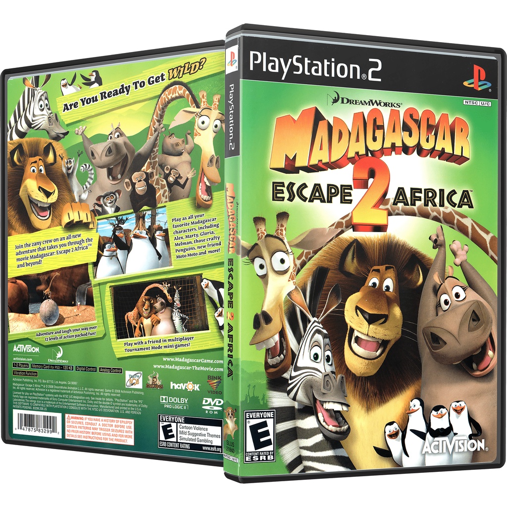Madagascar - Escape 2 Africa (USA) para ps2 | Shopee Brasil