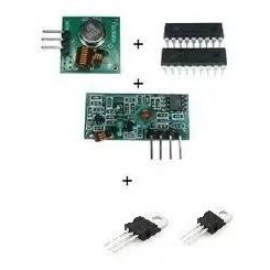 KIT RF 433 MHZ Transmissor E Receptor Encoder Ht12e Decoder Ht12d ...