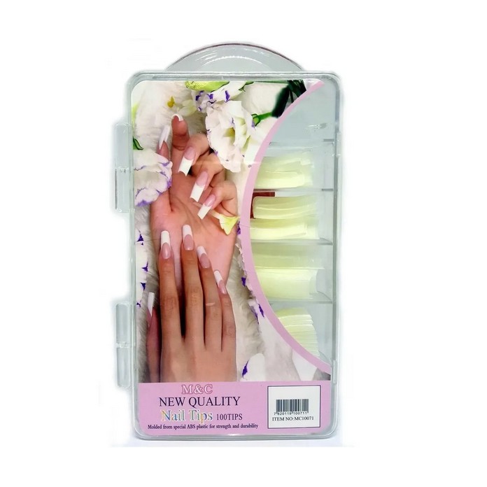 Caixa Tip 100 Unhas Postiças Acrigel Curvatura C Alongamento | Shopee ...