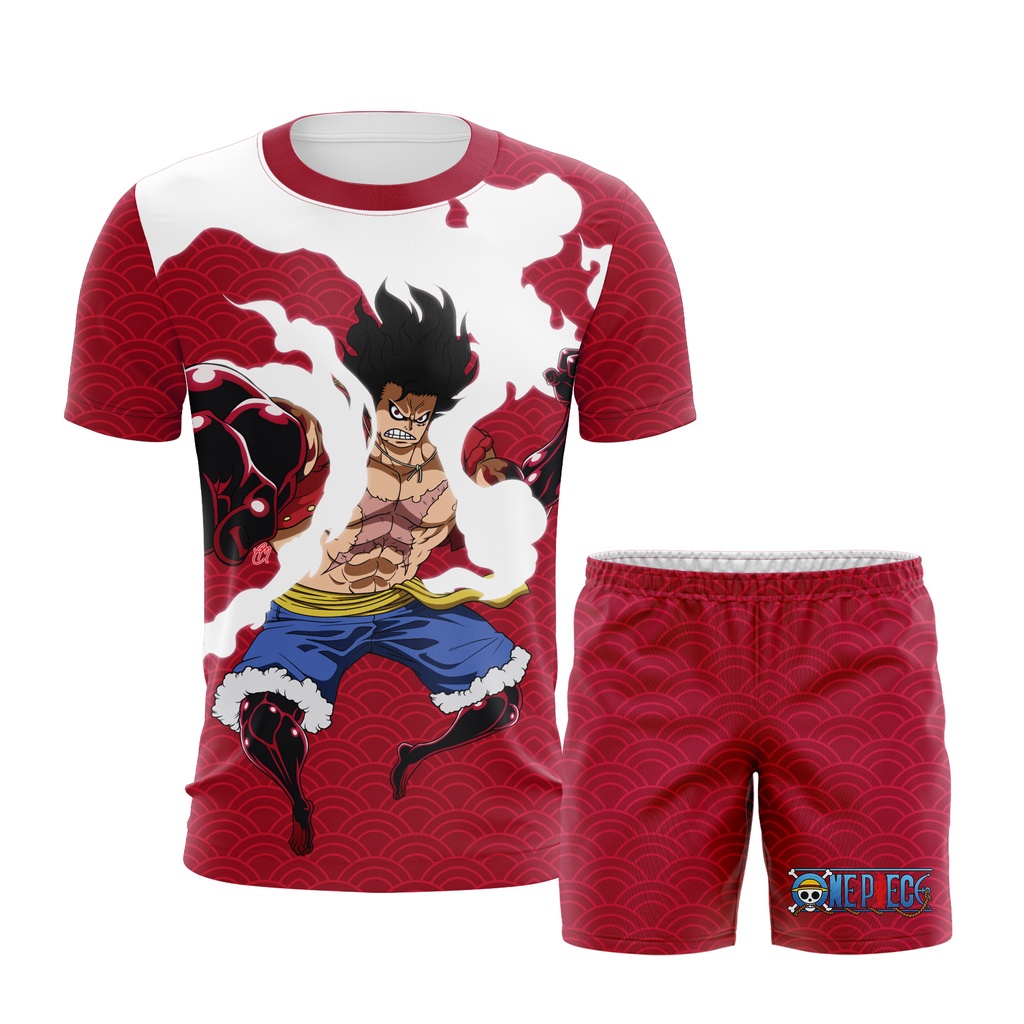 Kit One Piece Monkey D. Luffy (Camisa e Short Dry Fit) | Shopee Brasil