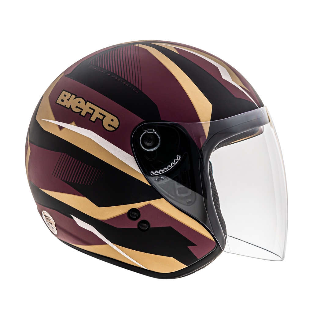 Capacete Bieffe Allegro VTR Preto Fosco c/ Vinho | Shopee Brasil